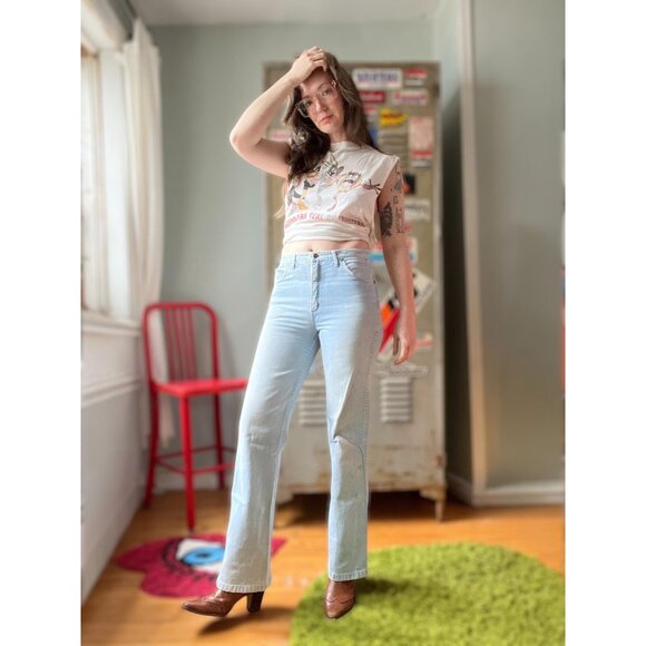 Vintage | Jeans | 7s Vintage Hi Waist Light Wash Flare Jeans ...